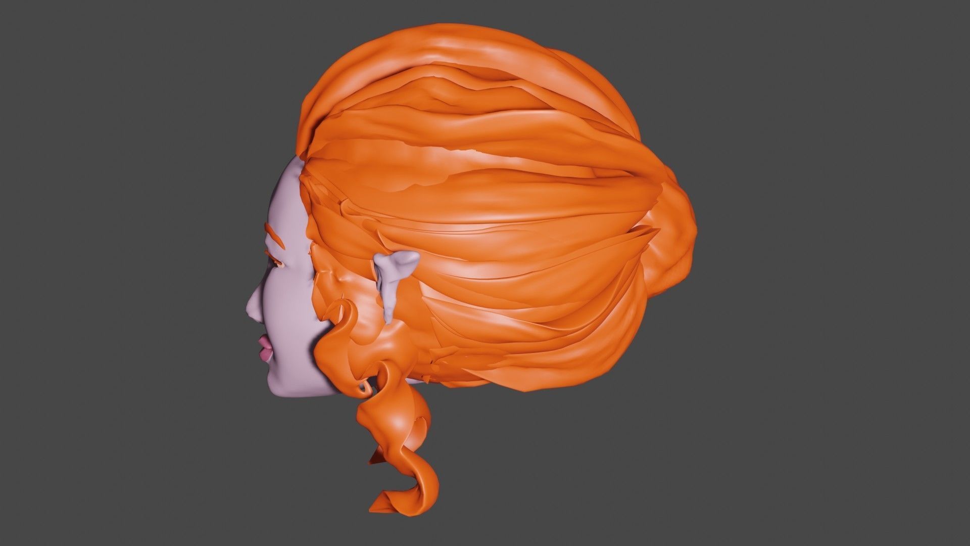Female Elfin Head 3D model | CGTrader