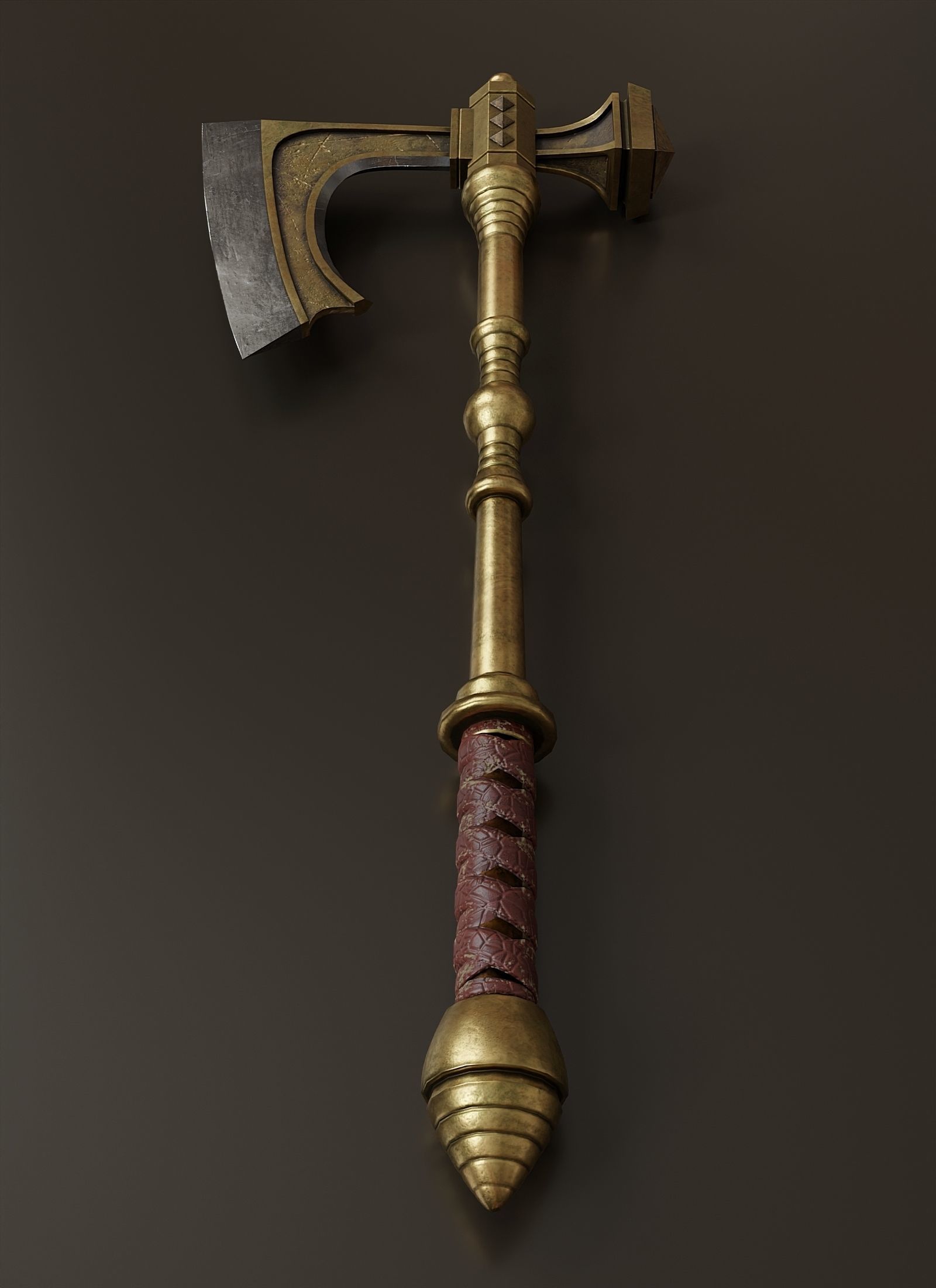 3D model Low poly fantasy battle axe VR / AR / low-poly | CGTrader