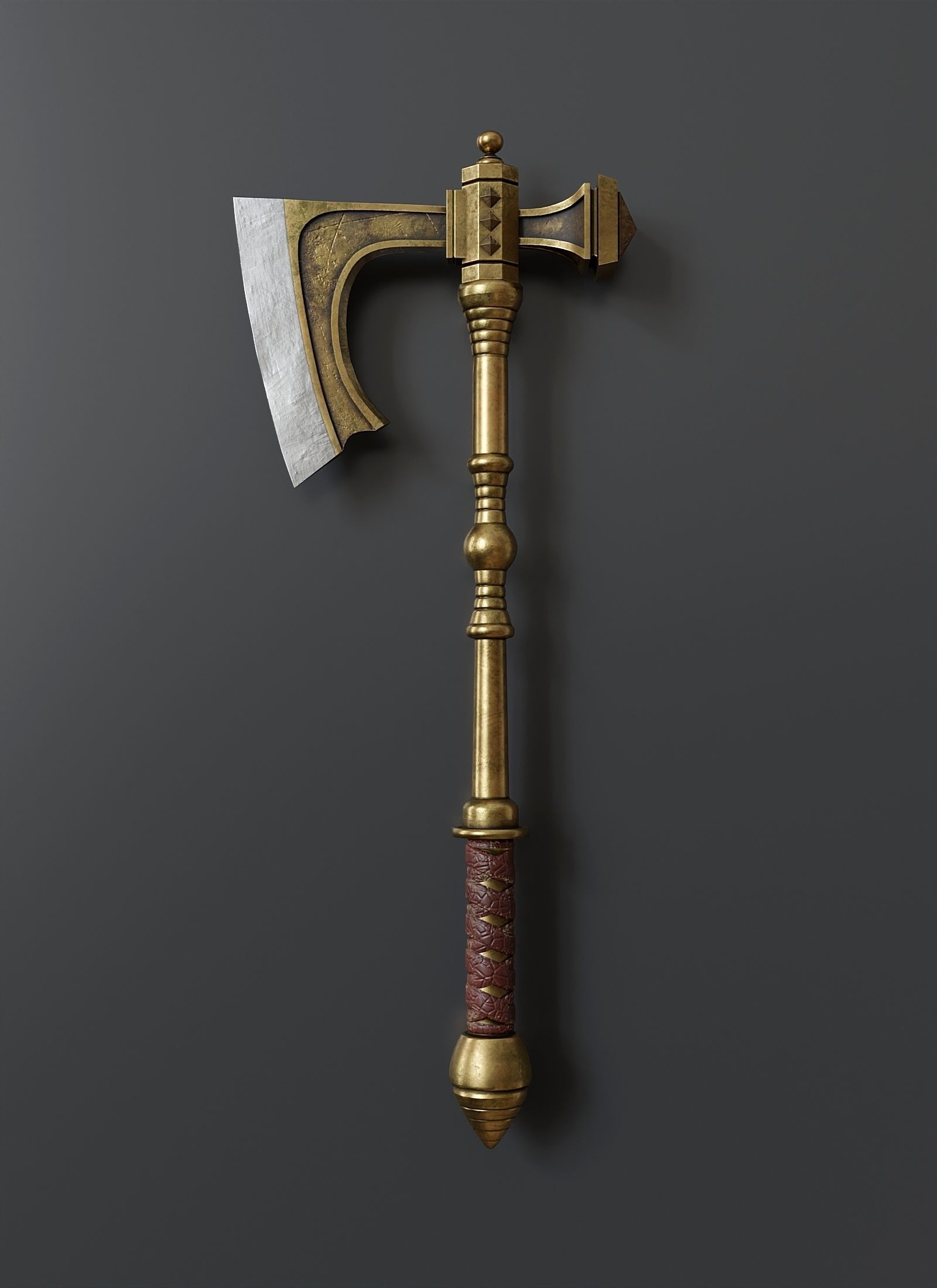 3D model Low poly fantasy battle axe VR / AR / low-poly | CGTrader
