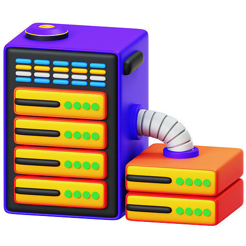 3D model Server 3D Icon VR / AR / low-poly | CGTrader