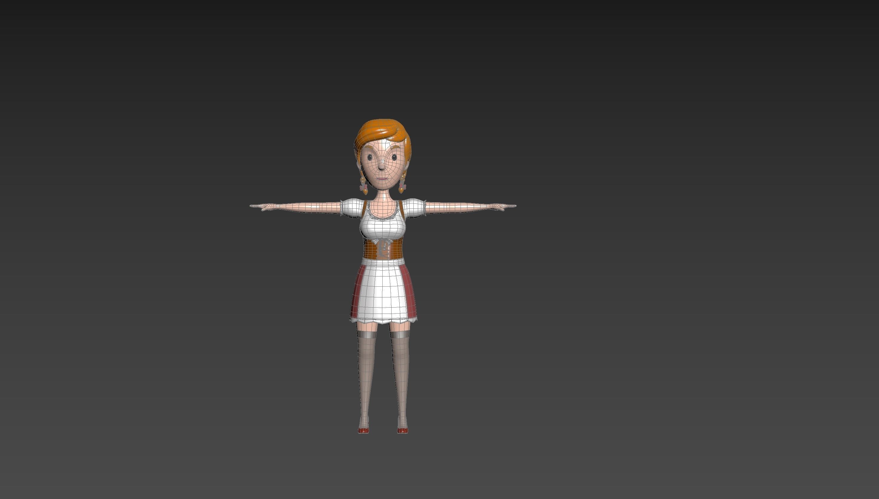 CartoonGirl031 Oktoberfest Girl 3D model | CGTrader