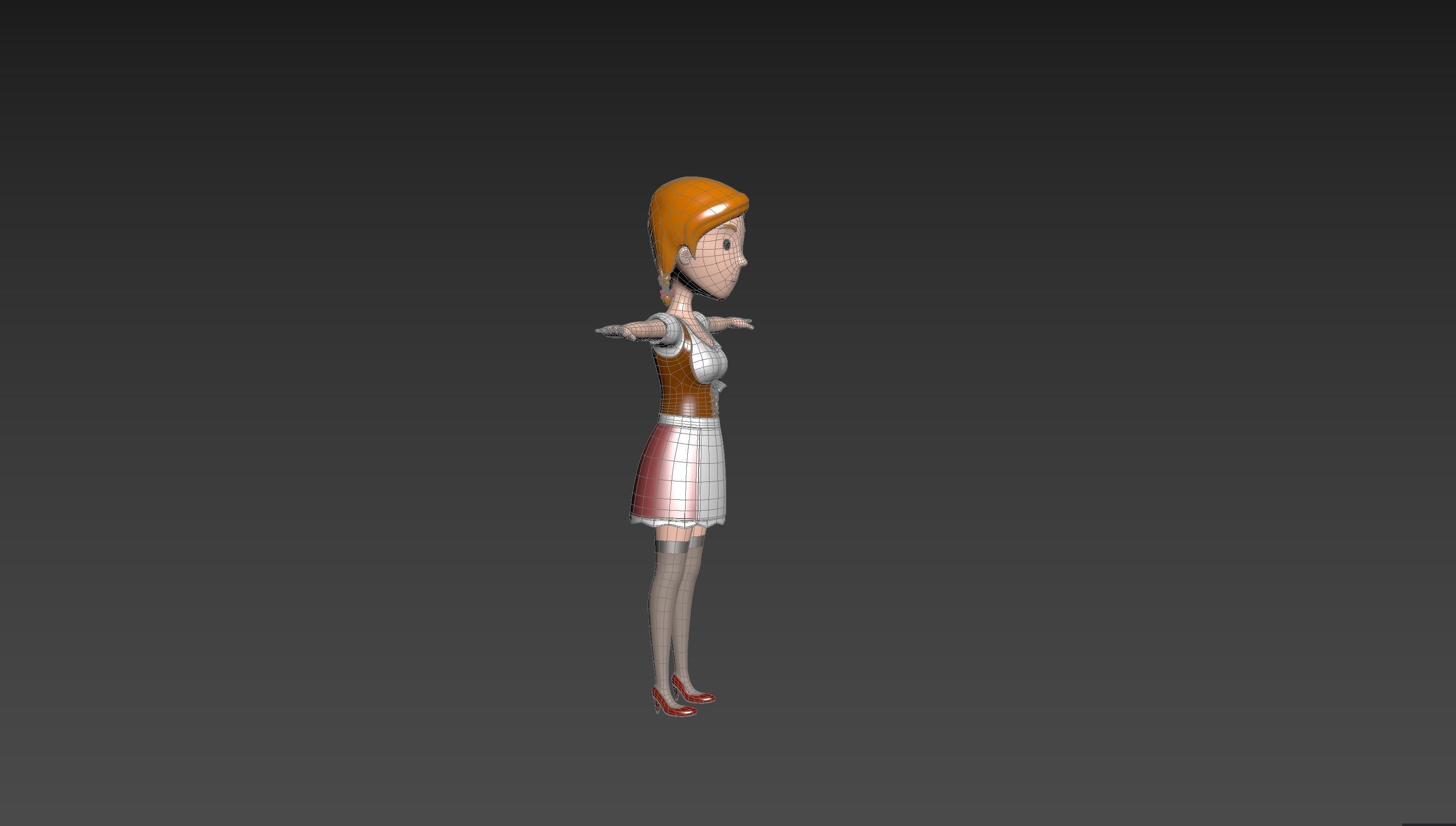 CartoonGirl031 Oktoberfest Girl 3D model | CGTrader