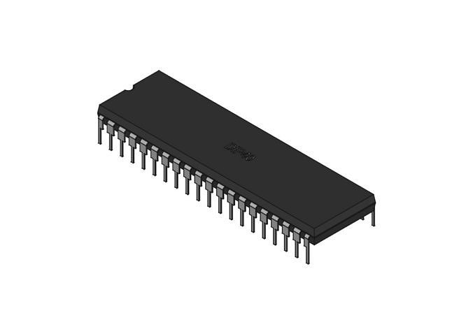 DIP40 600mils IC case 3D model | CGTrader