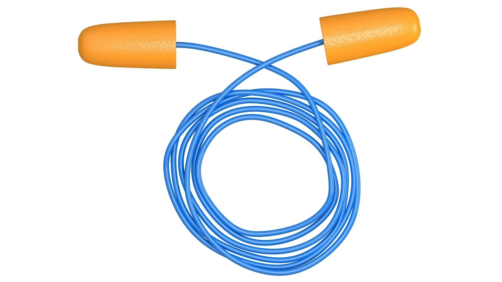 Safety Ear Plug blue 3D model | CGTrader