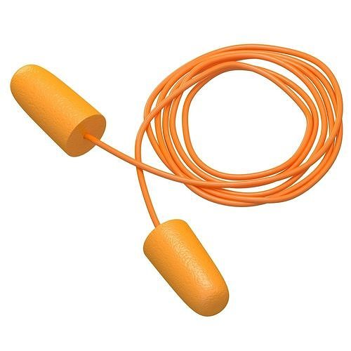 Safety Ear Plug Orange 3D model | CGTrader