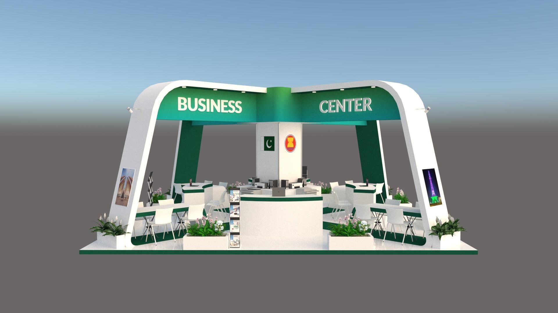 Modern Exhibition Booth Design 3D model | CGTrader
