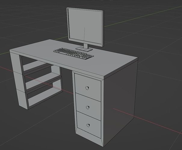 3D model 3D Computer Table Modeling VR / AR / low-poly | CGTrader