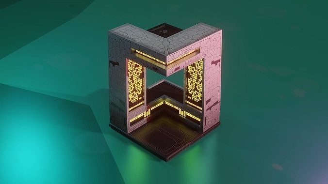 3D model Modular Stylized Cyberpunk Building 1 VR / AR / low-poly ...