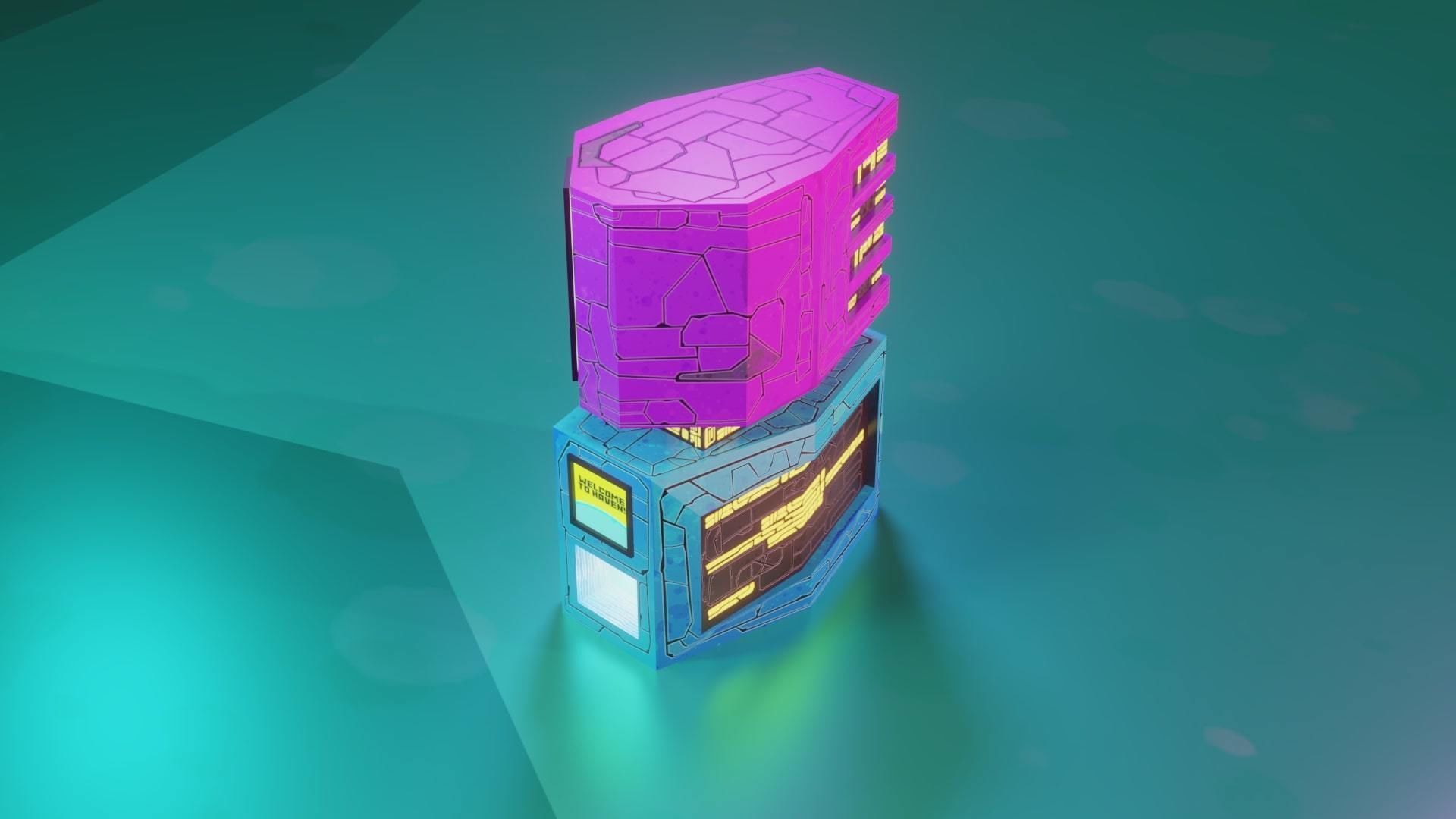 3D model Modular Stylized Cyberpunk Building 4 VR / AR / low-poly ...