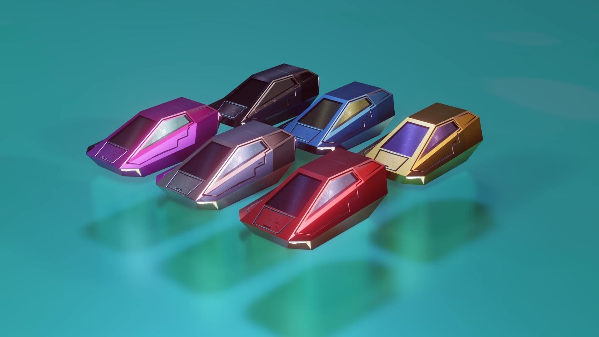 3D model Low Poly Stylized Sci-Fi Hover Car VR / AR / low-poly | CGTrader