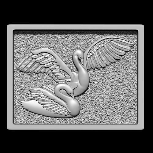 Swan - Relief Model 3D model 3D printable | CGTrader