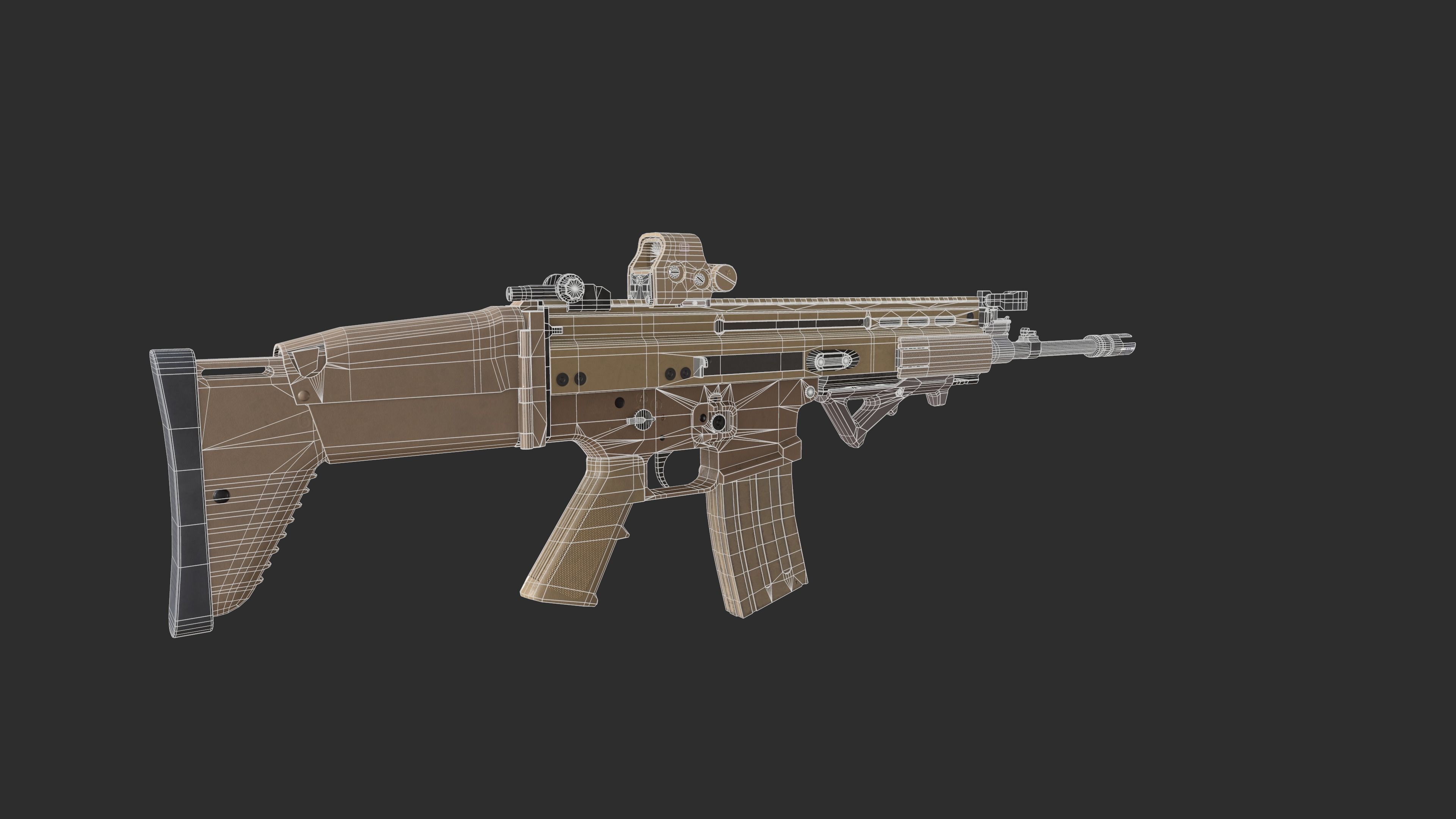 3D model FN scar-l 3D model game ready VR / AR / low-poly | CGTrader