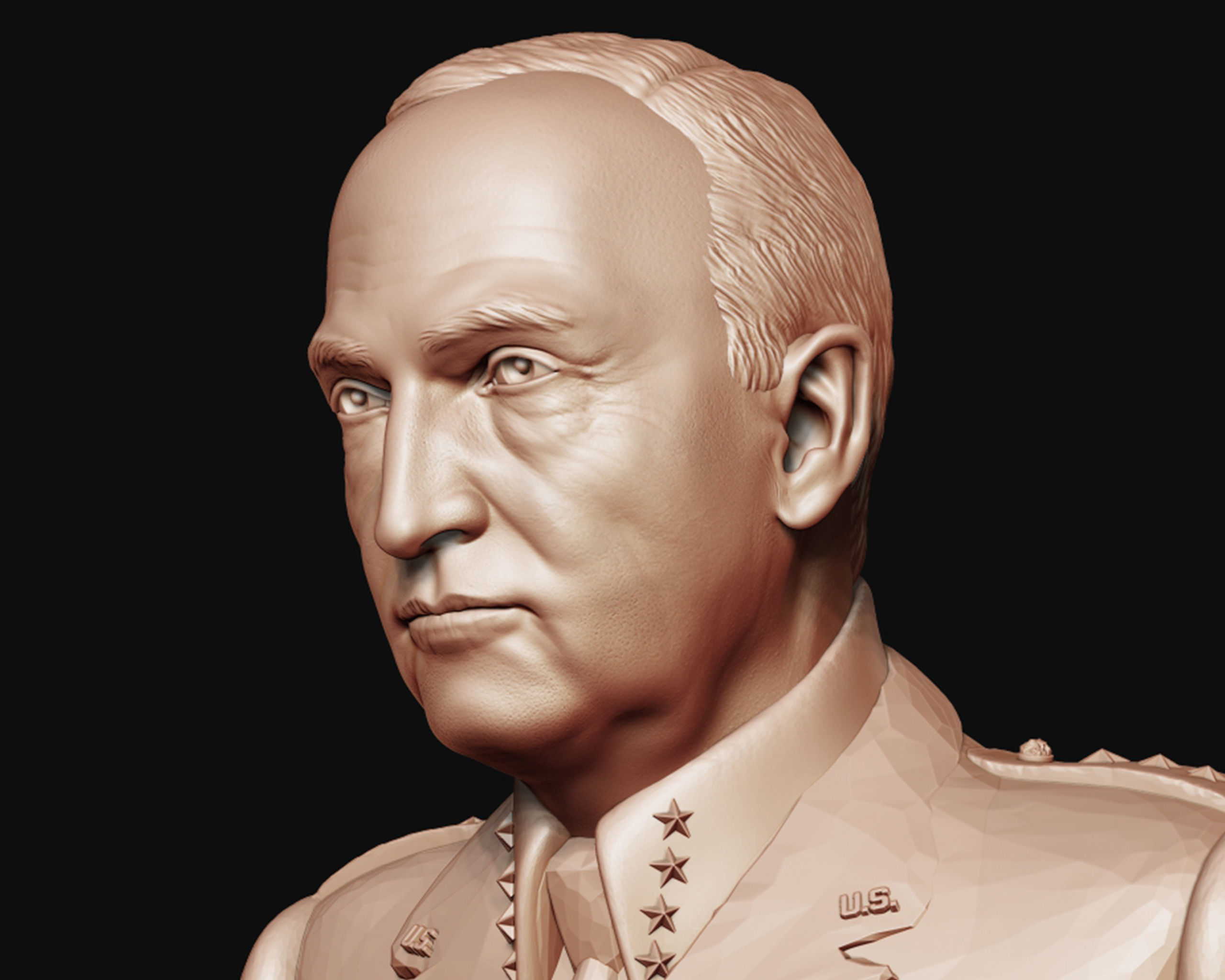 General George S Patton 3D model 3D printable | CGTrader