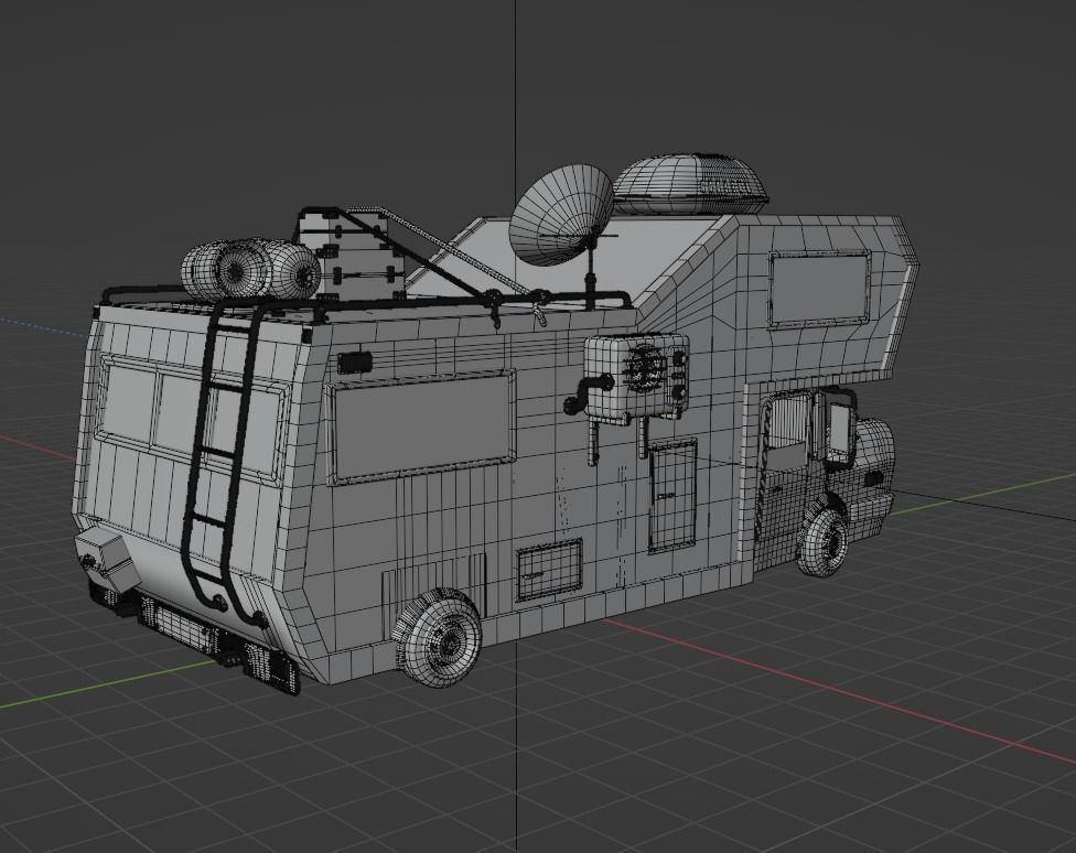Cartoon Stylized Camper Van 3D model 3D model | CGTrader