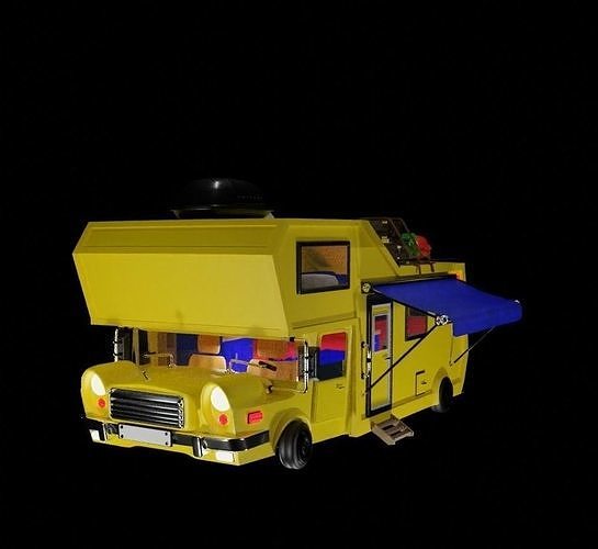 Cartoon Stylized Camper Van 3D model 3D model | CGTrader