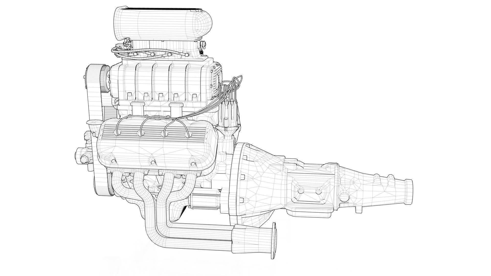 3D model Hemi gasser V8 engine VR / AR / low-poly | CGTrader