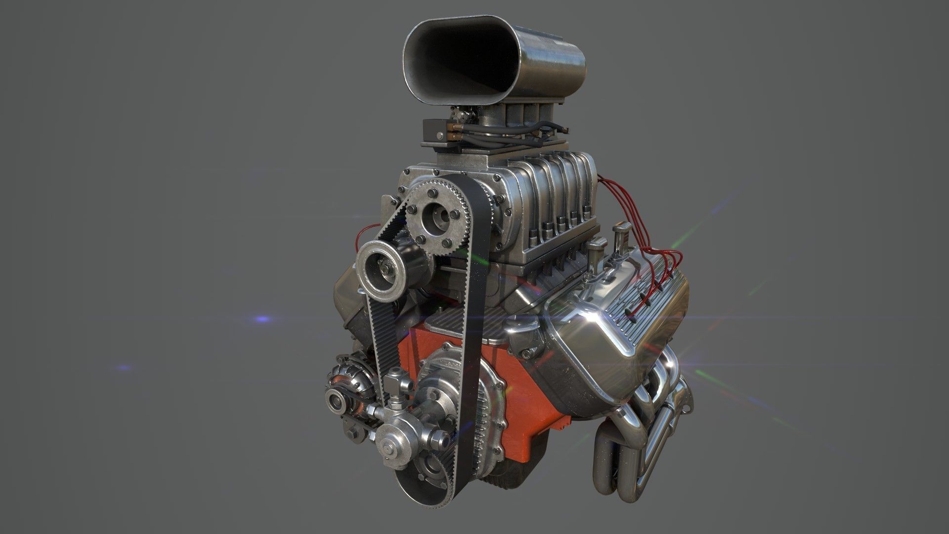 3D model Hemi gasser V8 engine VR / AR / low-poly | CGTrader