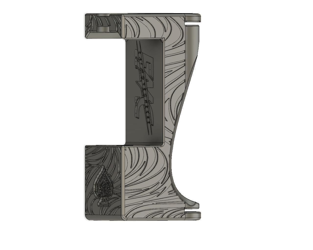 Boro Mechanical Mod Spades Texture with Single 18650 battery 3D model ...