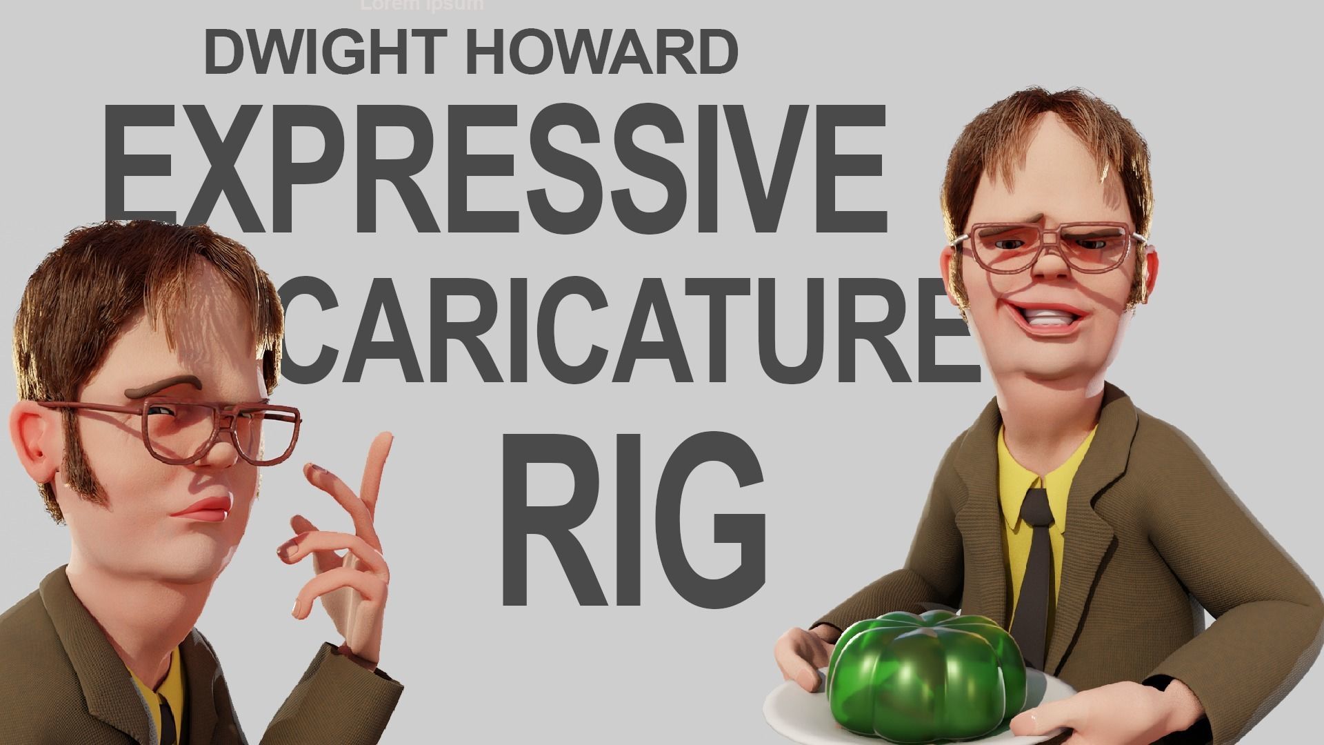 3D model Dwight Shrute Caricature Rig VR / AR / low-poly | CGTrader