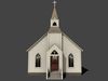 3D model Low Poly Old Church With Interior VR / AR / low-poly | CGTrader