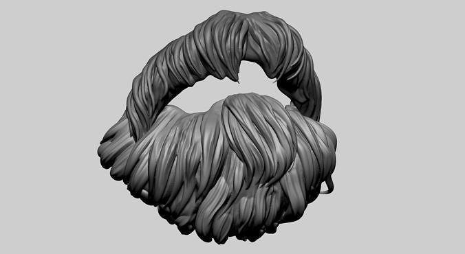 Mustache and Goatee 3D model | CGTrader