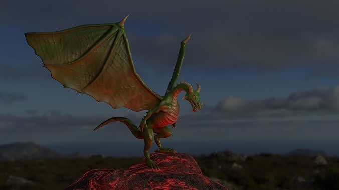 3D model Dragon Game ready VR / AR / low-poly | CGTrader