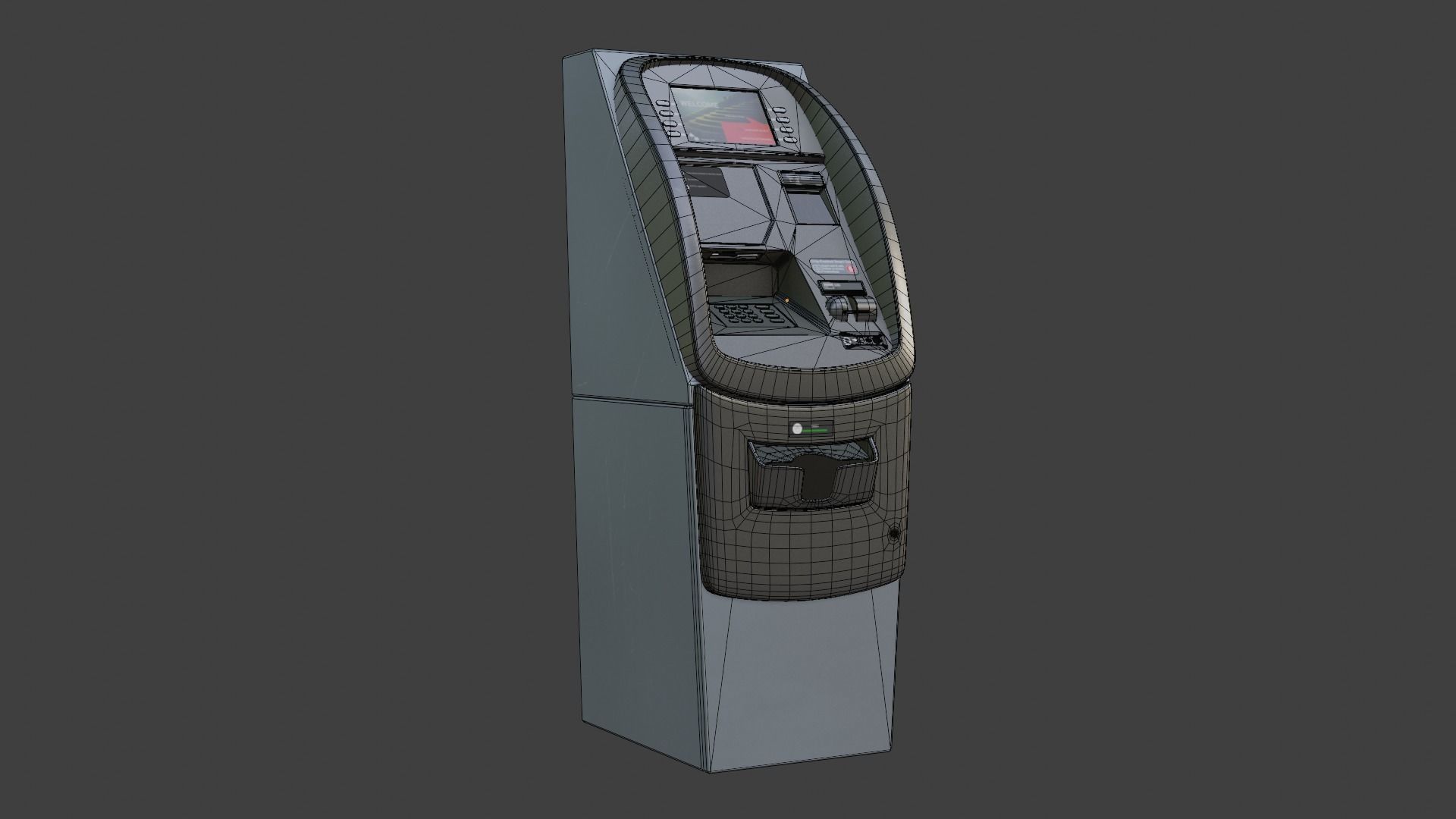 3D model ATM on ground VR / AR / low-poly | CGTrader