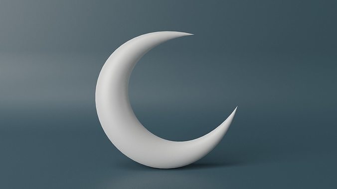3D model Crescent Moon VR / AR / low-poly | CGTrader