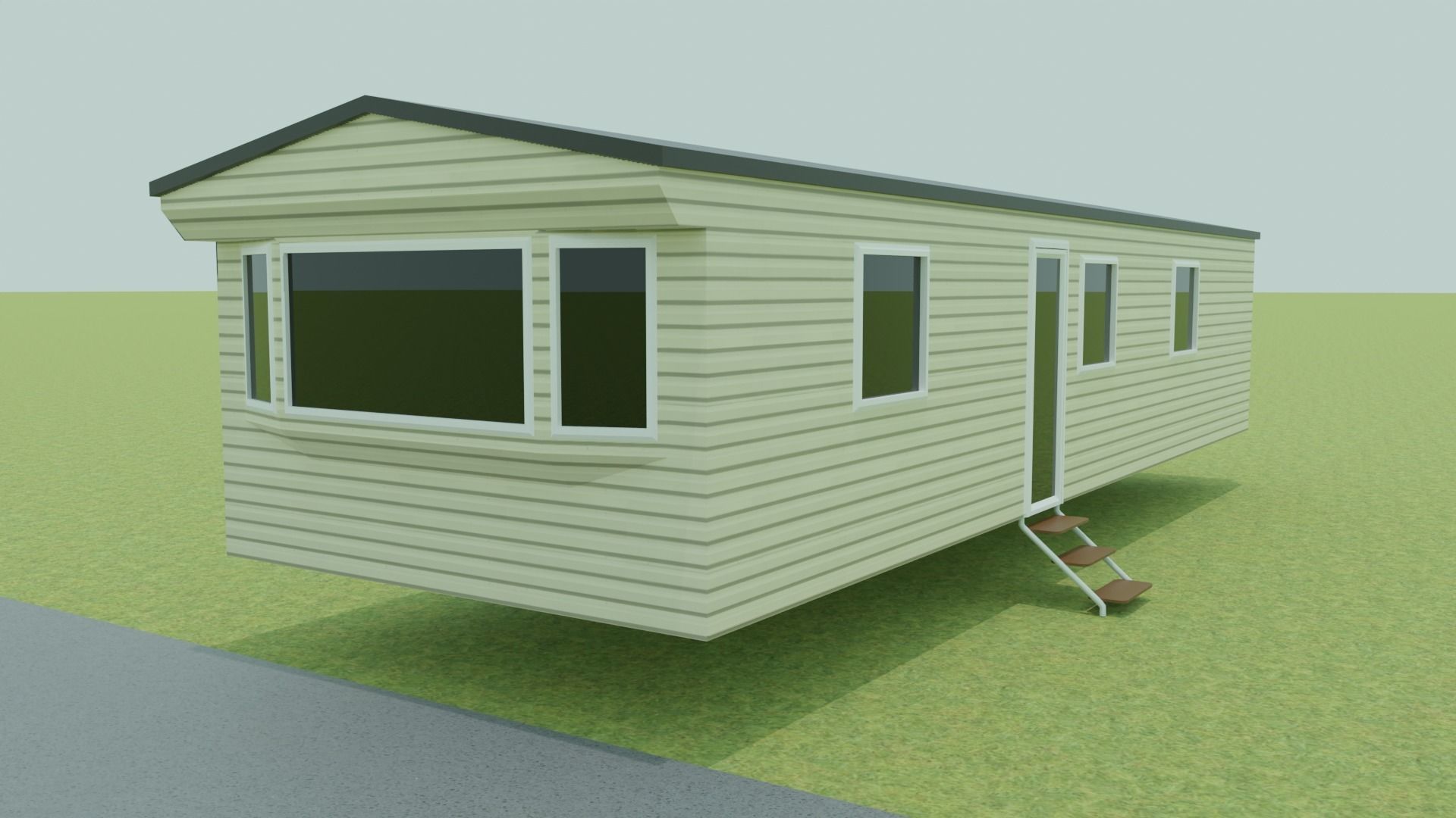 3D model Mobile Home Static Caravan Trailer VR / AR / low-poly | CGTrader