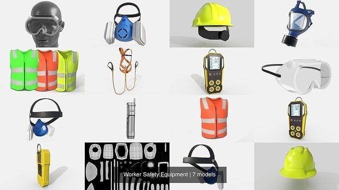 Worker Safety Equipment 3D Model Collection | CGTrader
