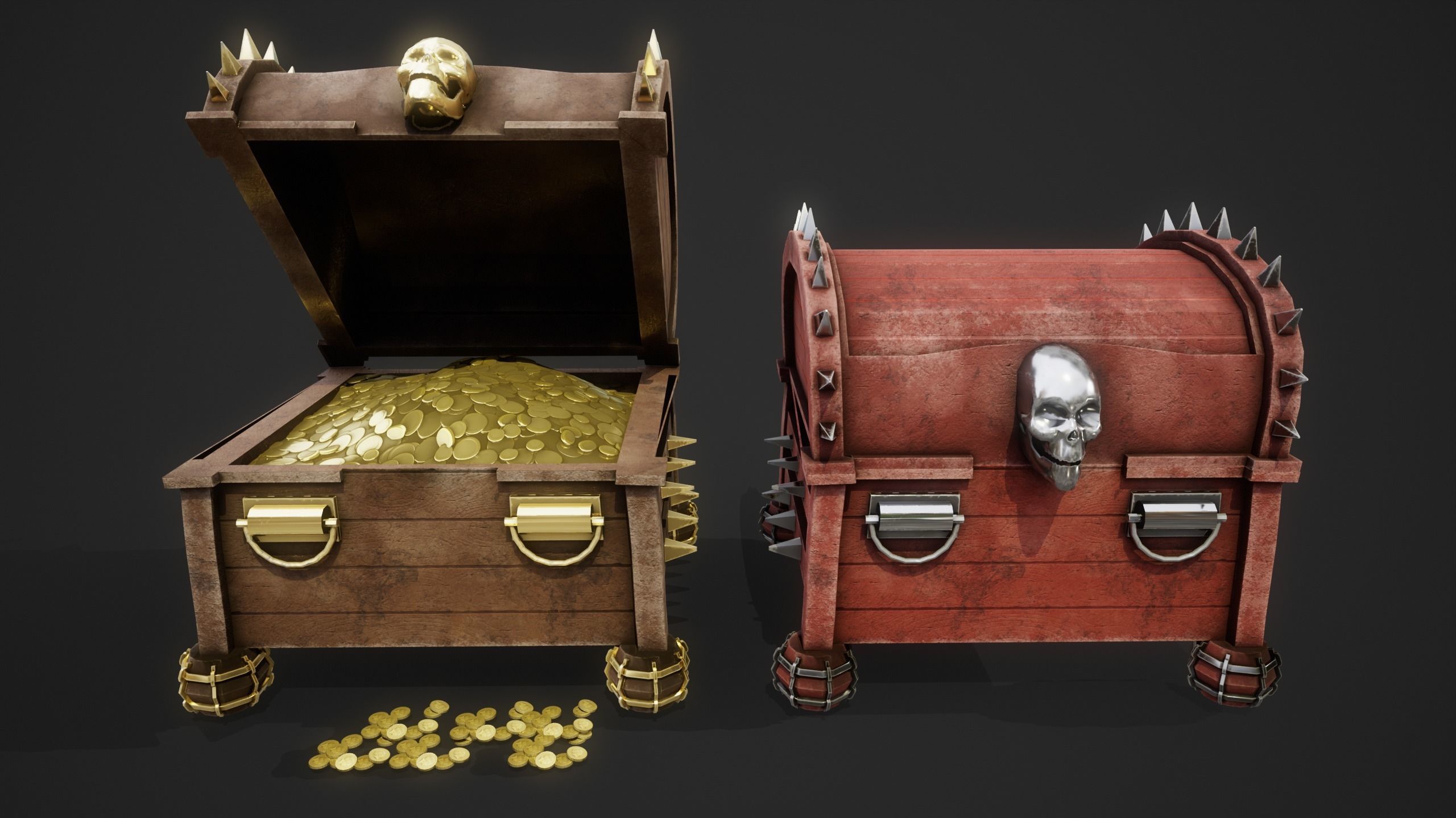3D model 3D Treasure box With PBR texture VR / AR / low-poly | CGTrader