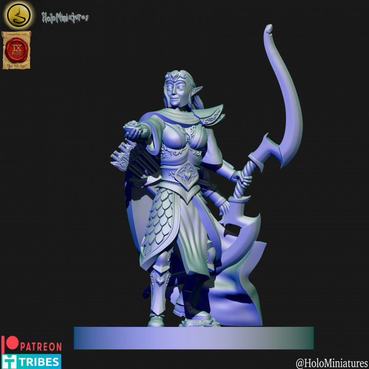 Highborn elves sisters unit 3D model 3D printable | CGTrader