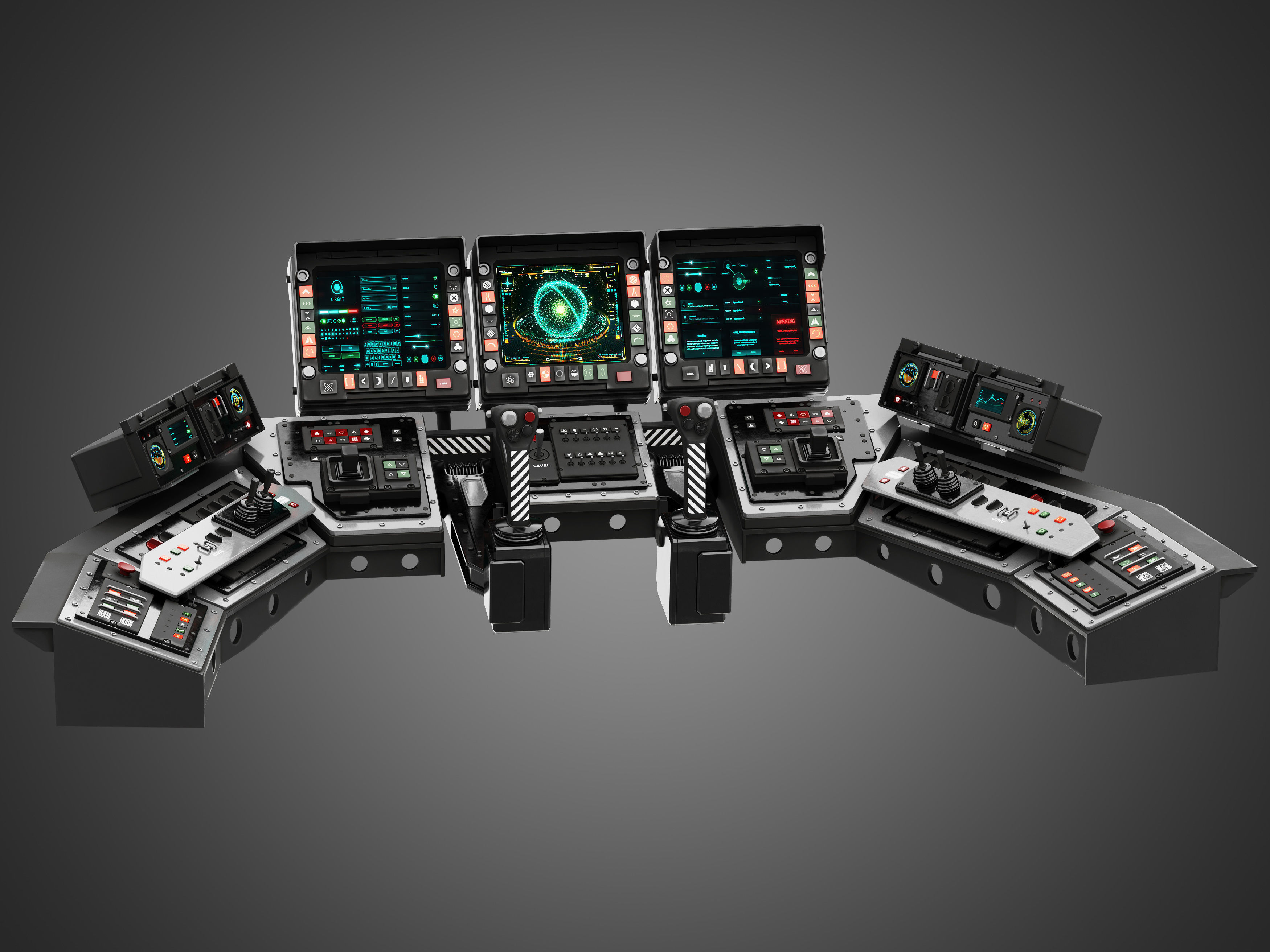 Spaceship control panel 3D model | CGTrader