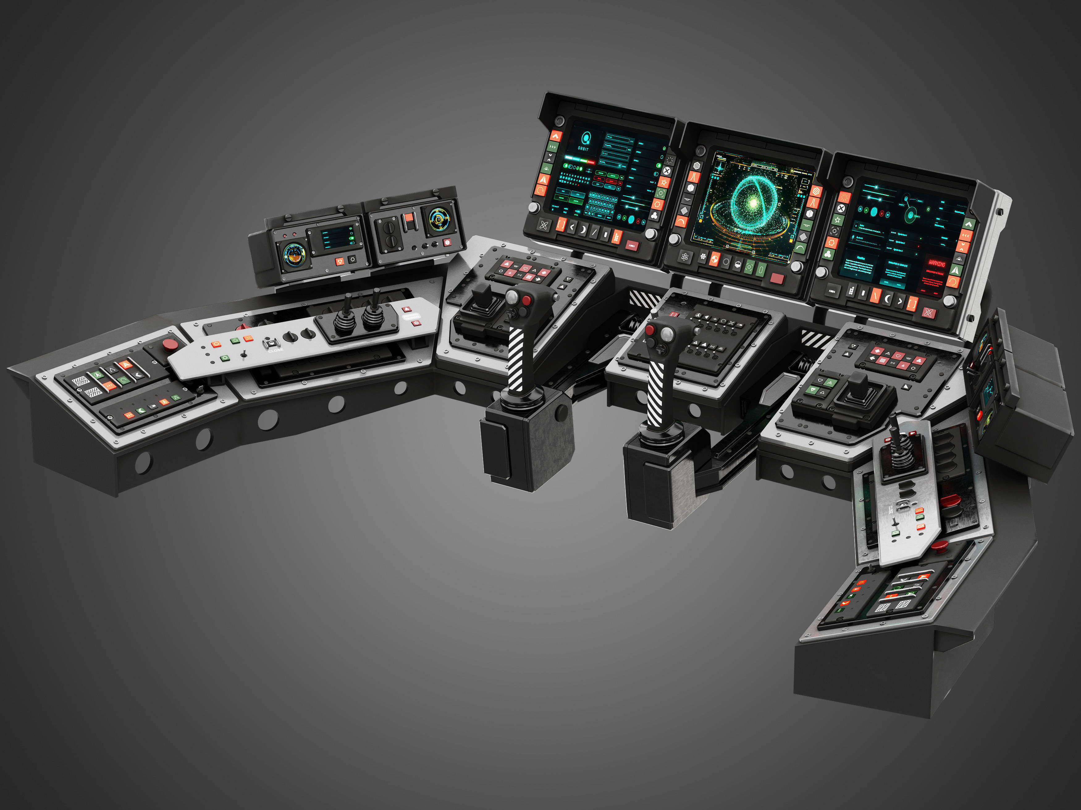 Spaceship control panel 3D model | CGTrader