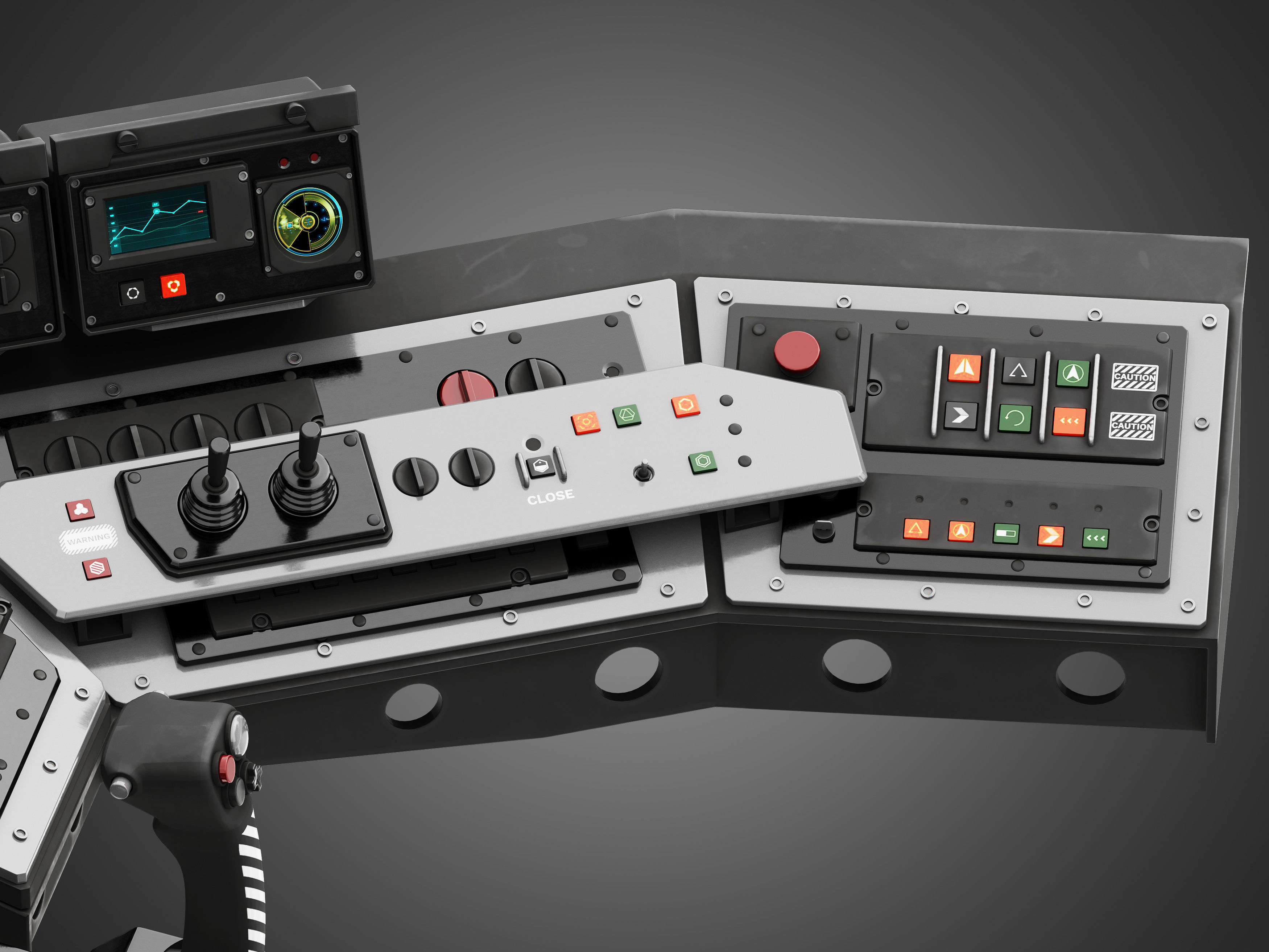 Spaceship control panel 3D model | CGTrader