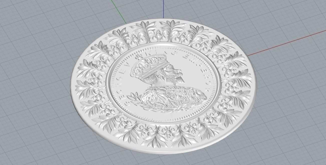 King George Bas Relief Design For Dies and CNC 3D model 3D printable ...