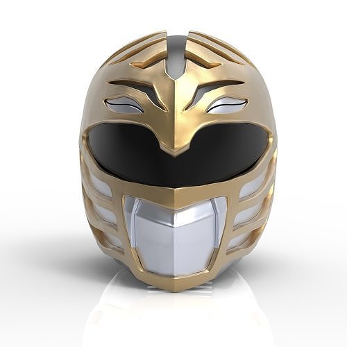 White Ranger Helmet 3D model 3D printable | CGTrader