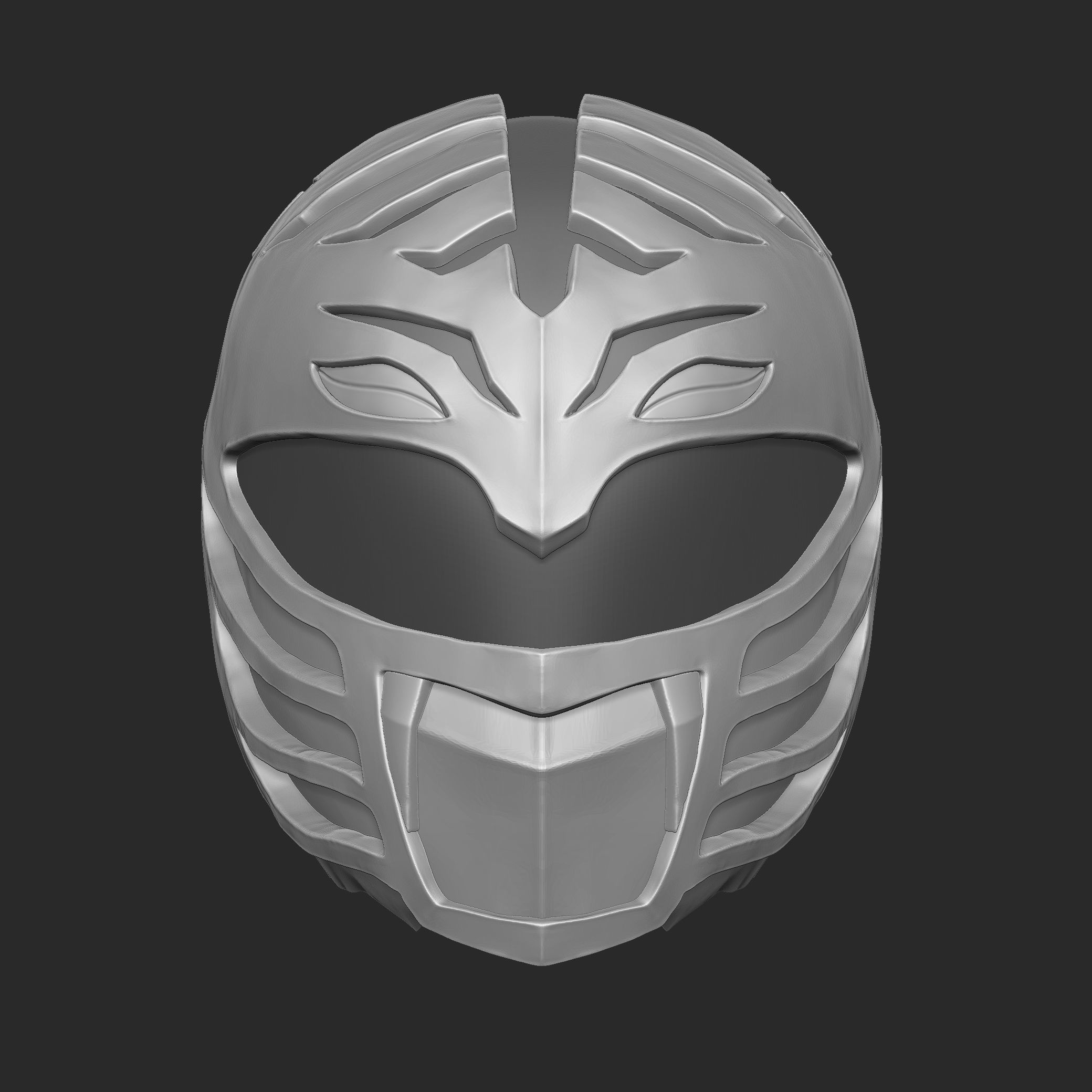 White Ranger Helmet 3D model 3D printable | CGTrader