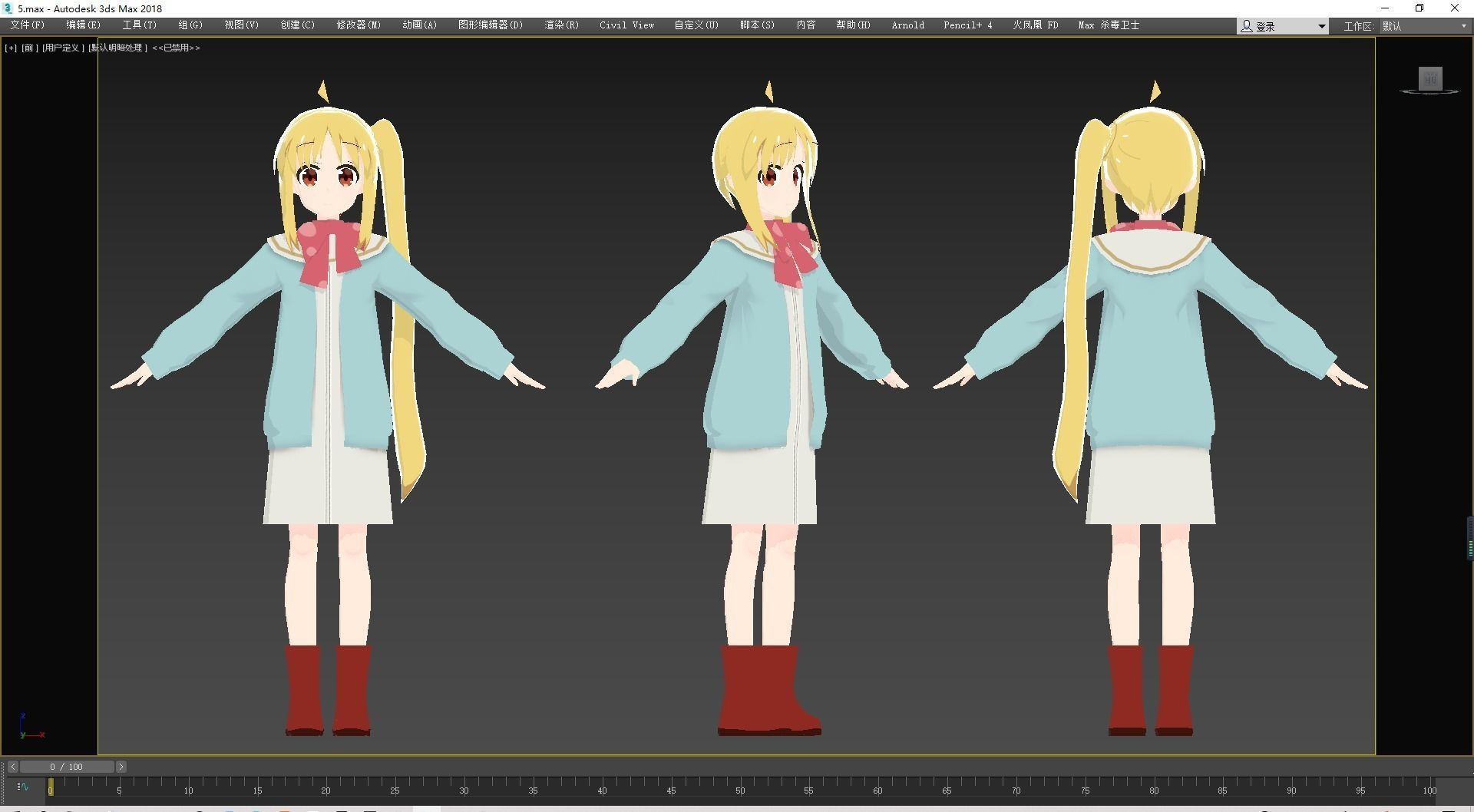 Bocchi the rock Ijichi Nijika free 3D model rigged | CGTrader