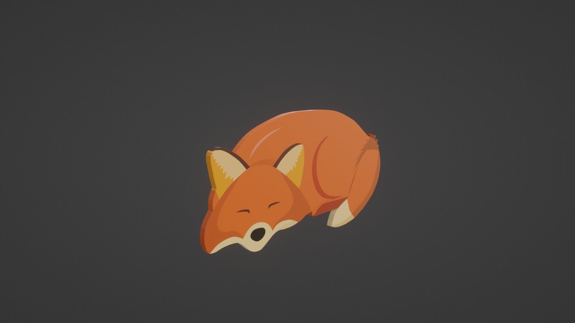 3D model Sleeping Moma Fox 2D Animated VR / AR / low-poly | CGTrader
