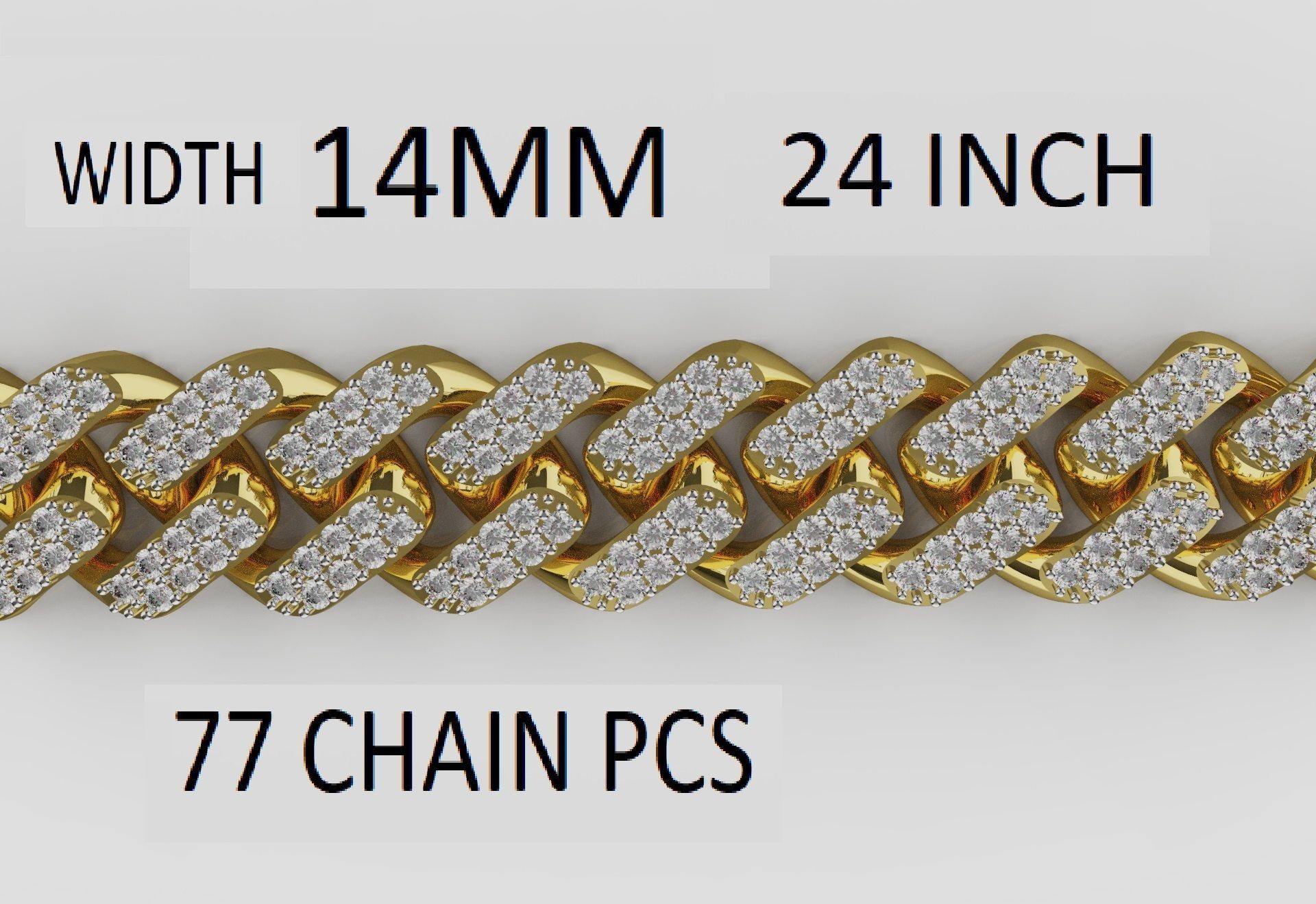 Cuban Chain 3D model 3D printable | CGTrader