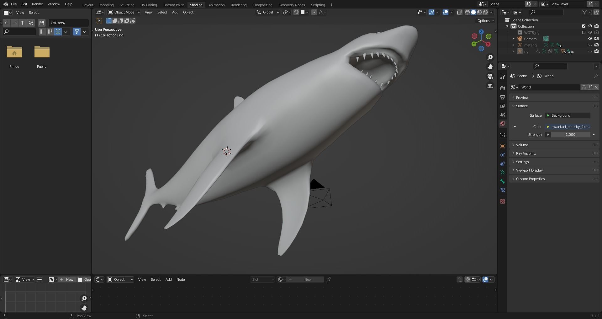 3D model Great White Shark NO Rigged in Blender VR / AR / low-poly | CGTrader