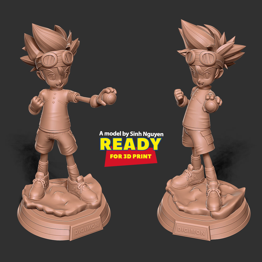 Taichi Yagami - Digimon Fanart 3D model 3D printable | CGTrader