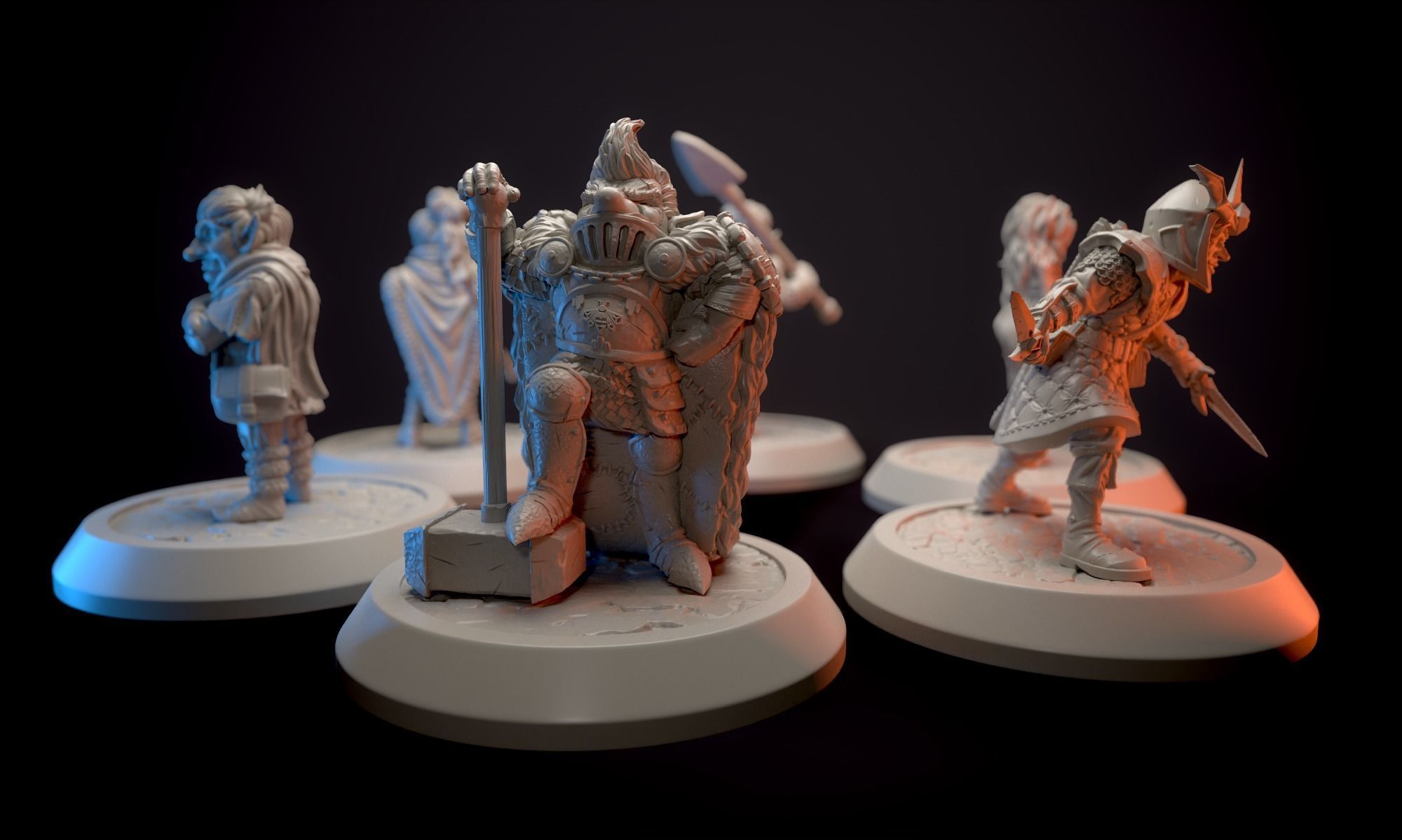 Nimble People miniature series 3D model 3D printable | CGTrader