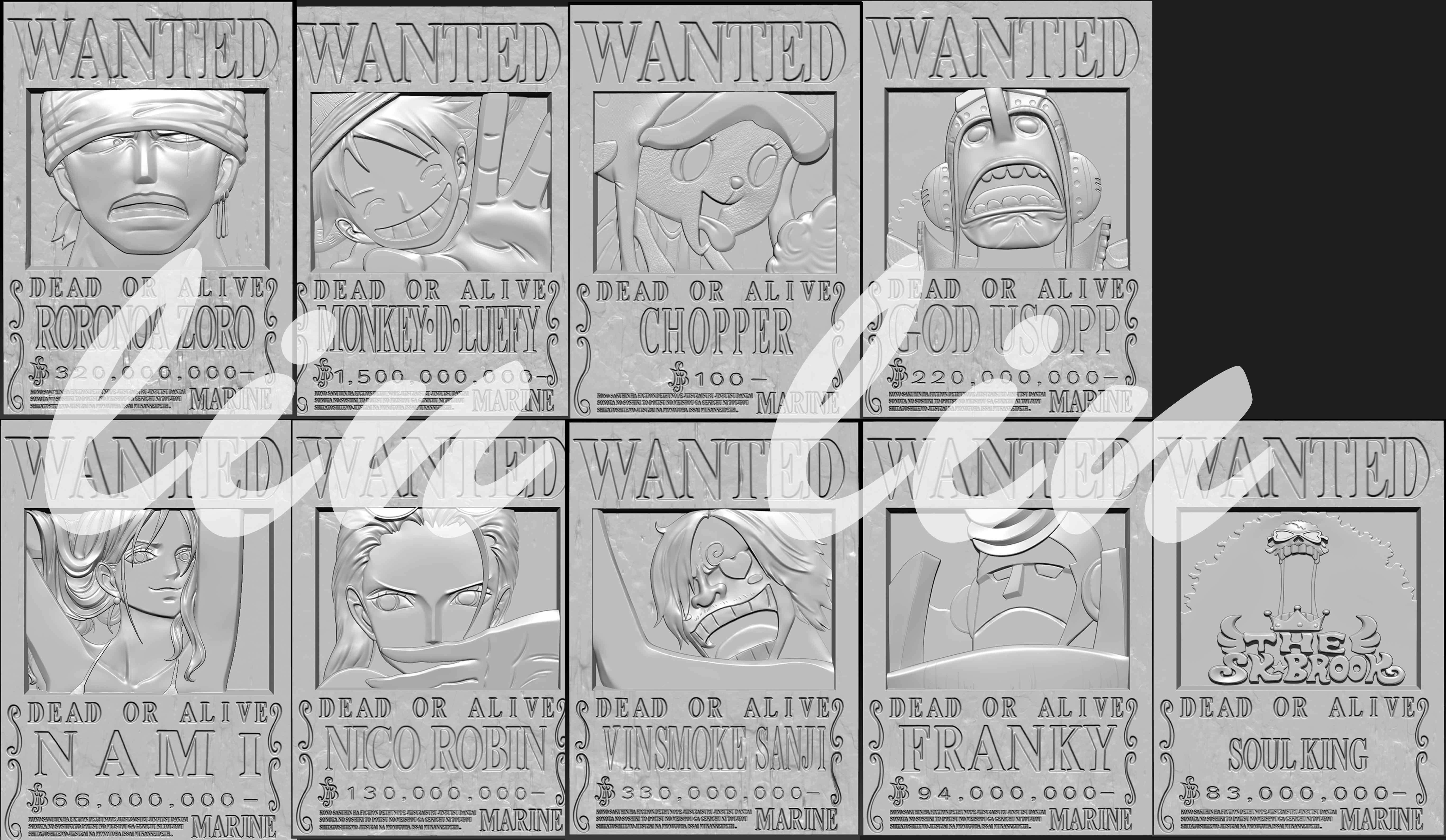 One Piece Bounty Poster 3D model | CGTrader