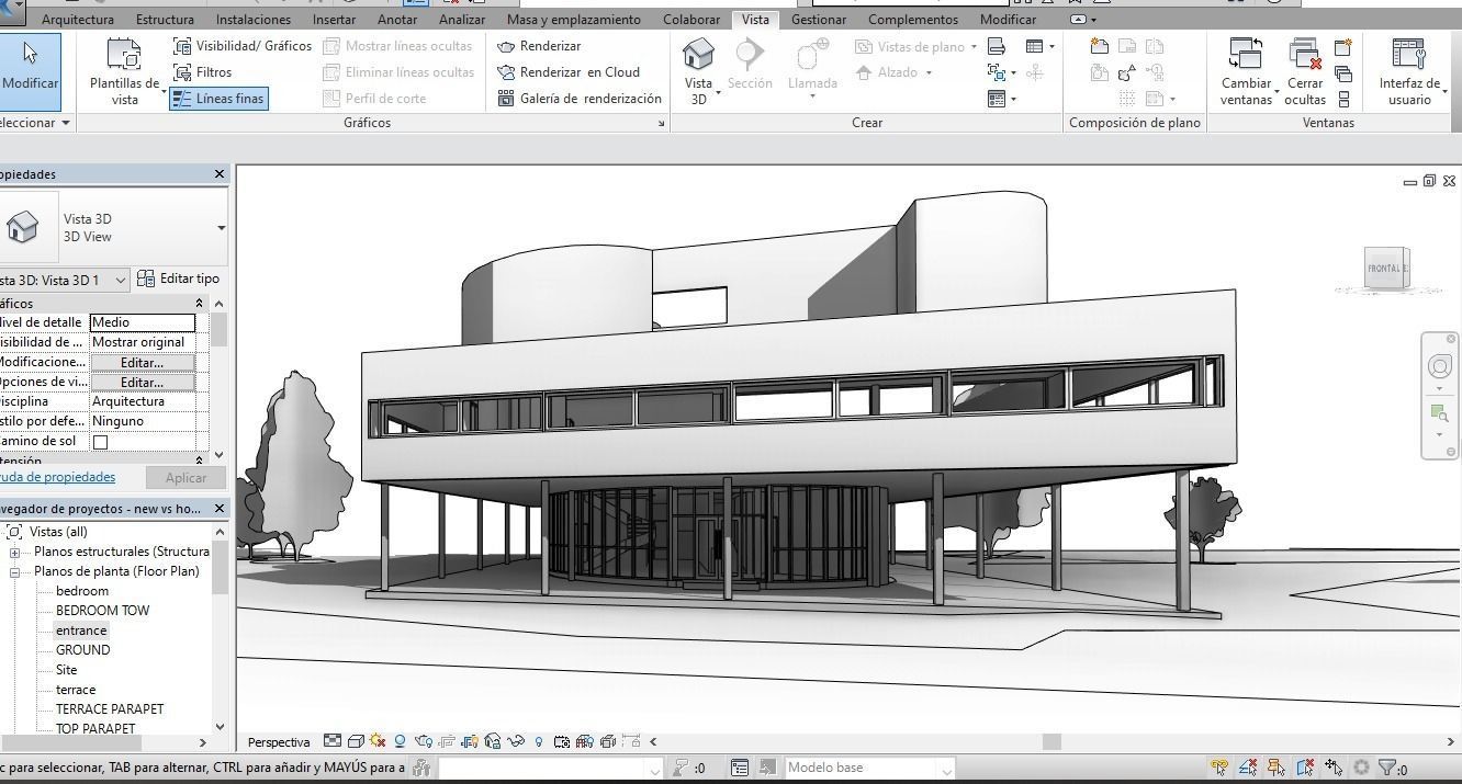 Revit le corbusier villa savoye 3D model | CGTrader