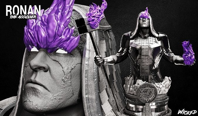 Wicked Marvel Ronan Bust Tested and ready for 3d printing 3D model 3D ...
