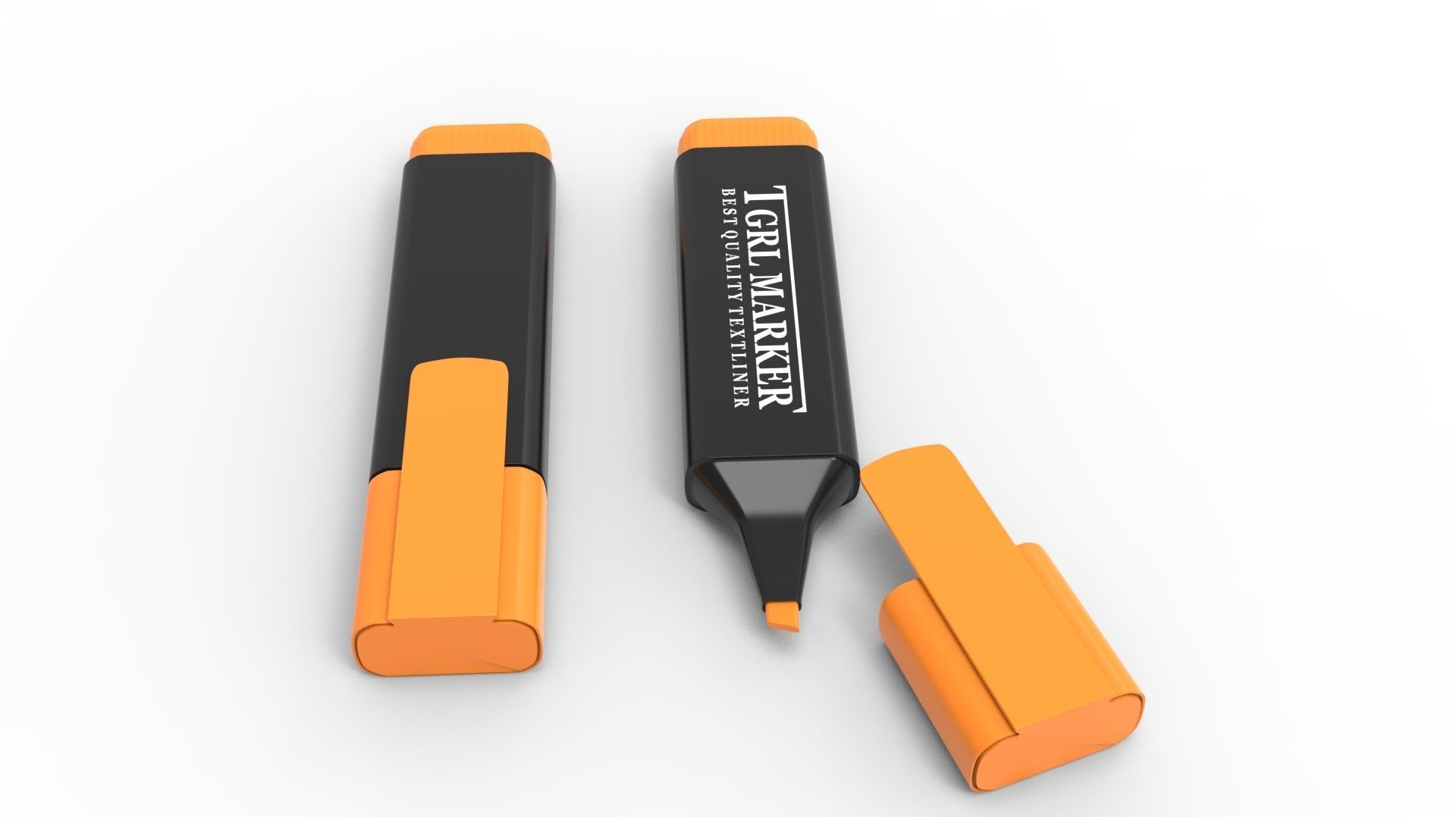 MARKER ORANGE 3D model | CGTrader