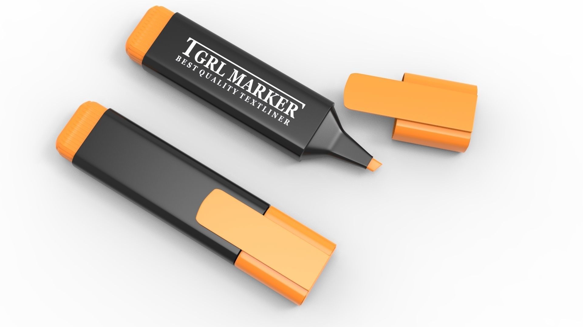 MARKER ORANGE 3D model | CGTrader