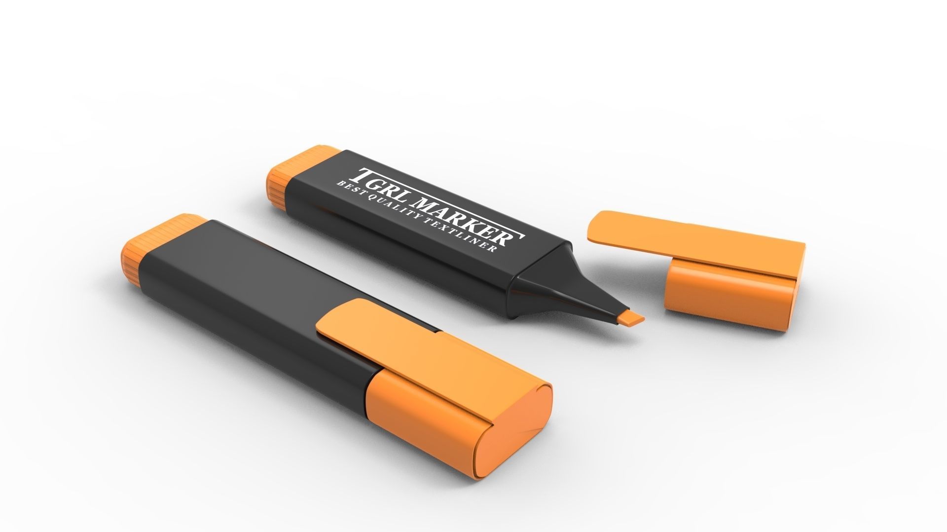 MARKER ORANGE 3D model | CGTrader
